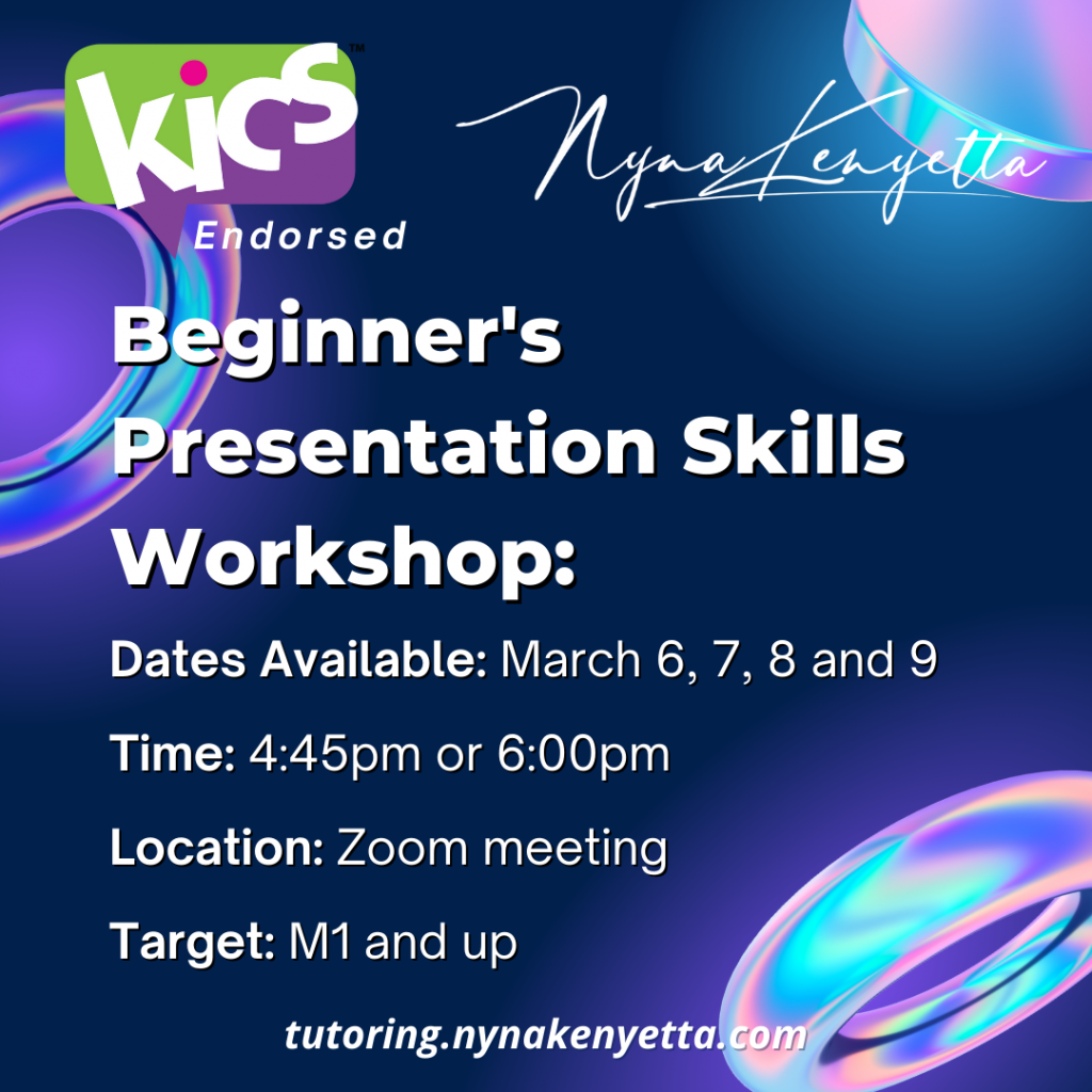 Presentation Workshop – NynaKenyetta Tutoring